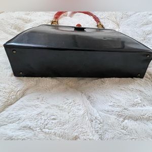 margolin | Bags | Margolin Black Glossy Leather Vintage Purse Handbag ...